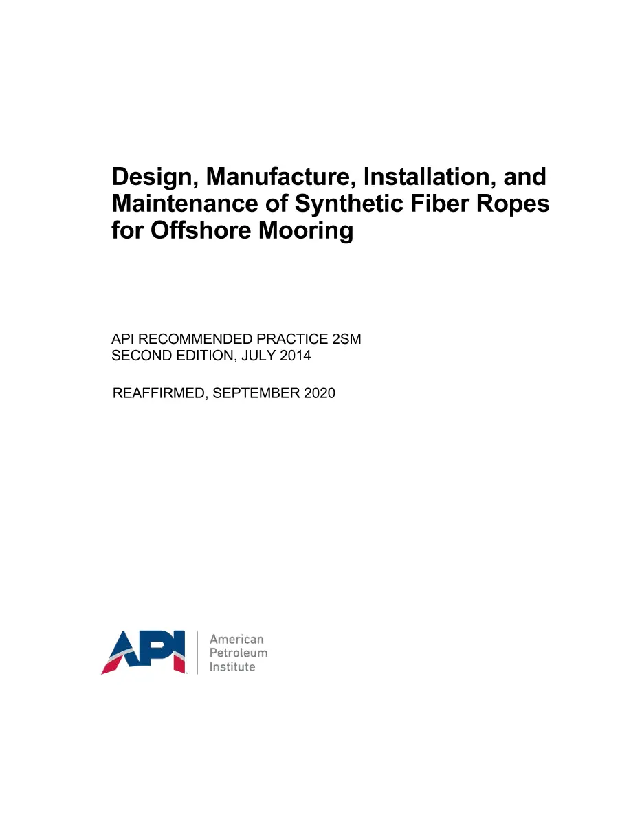 API RP 2SM (R2020) PDF