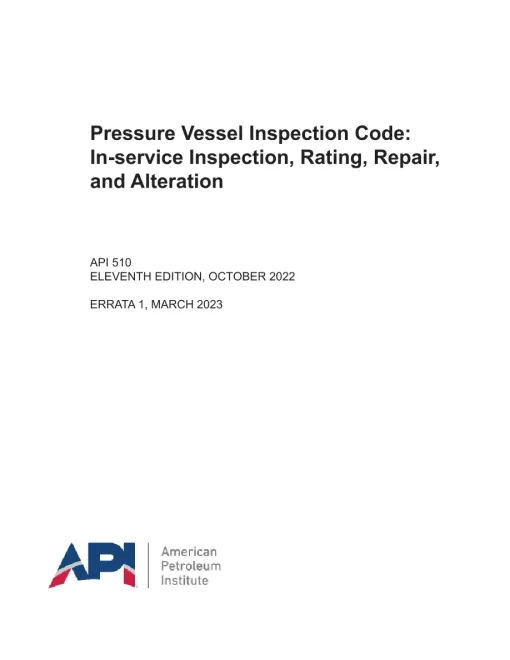 API 510 Eleventh Edition PDF