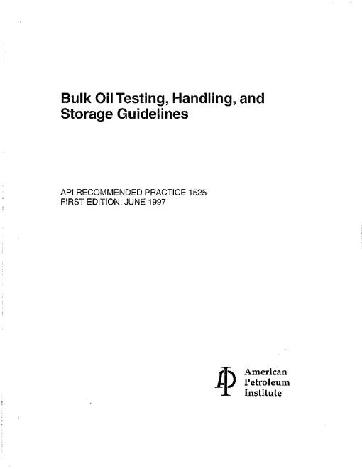 API RP 1525 PDF