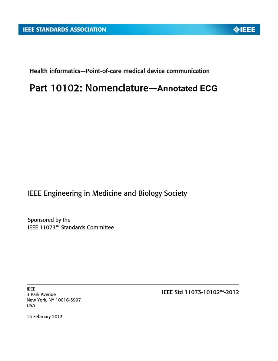 IEEE 11073-10102-2012 PDF